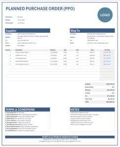 Purchase Order Template Collection | Free Download